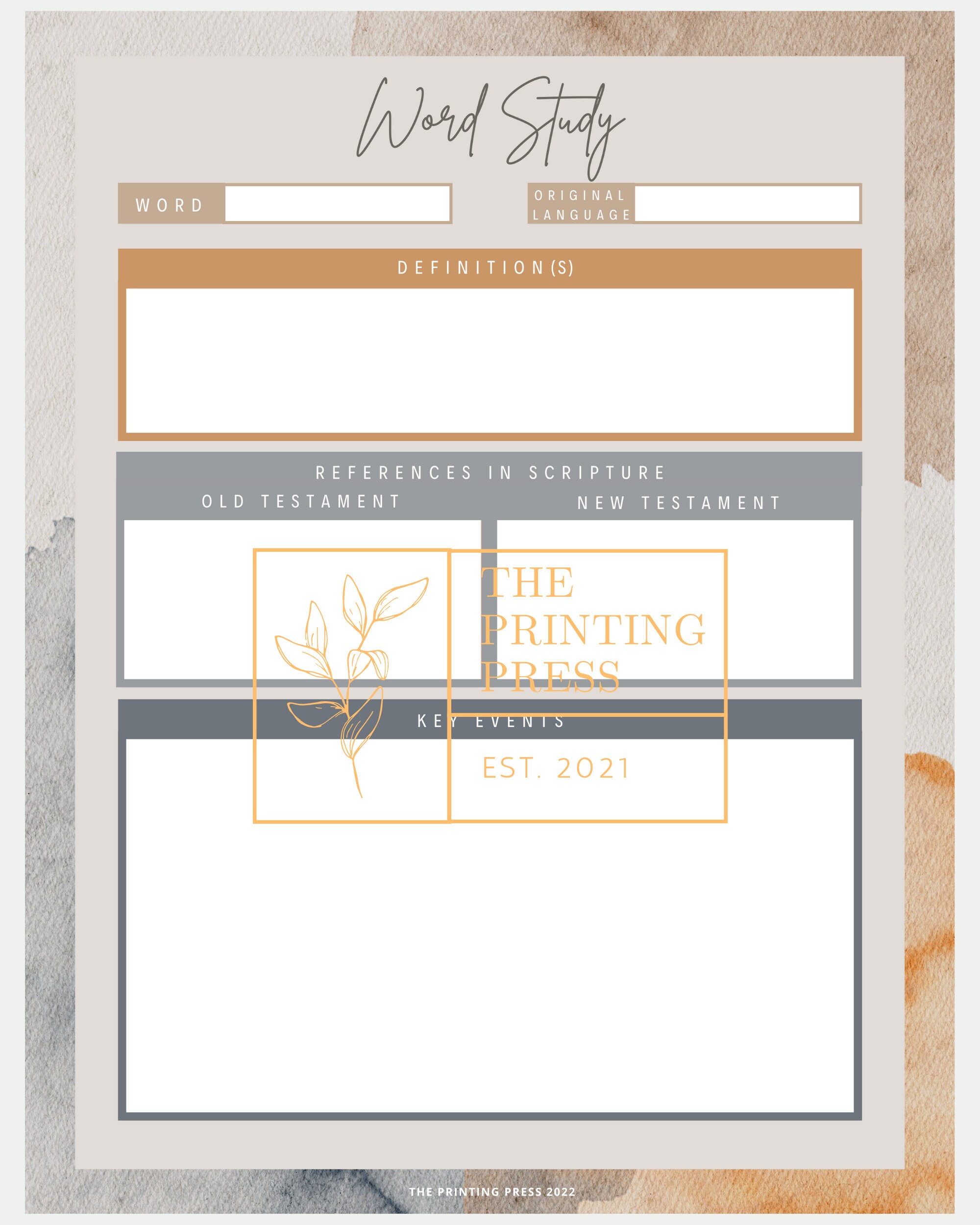 In Depth Bible Study Bundle | Biblical Character, Word, & Location ...