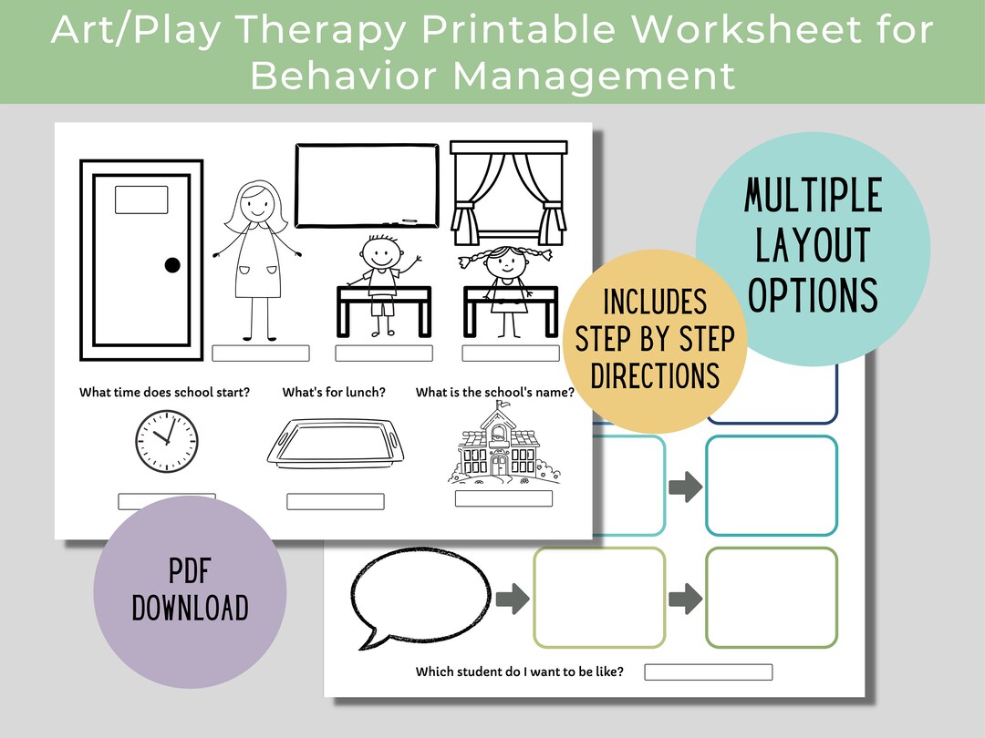 Classroom Role-play Printable, Art Therapy Worksheet, Play Therapy ...