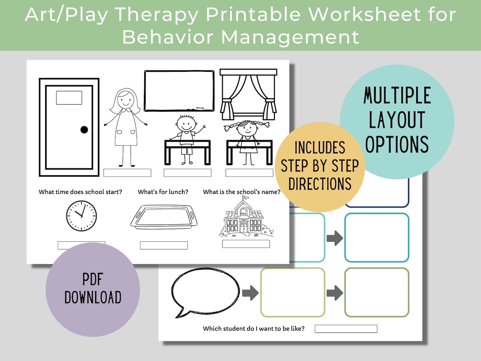 Classroom Role-play Printable, Art Therapy Worksheet, Play Therapy ...
