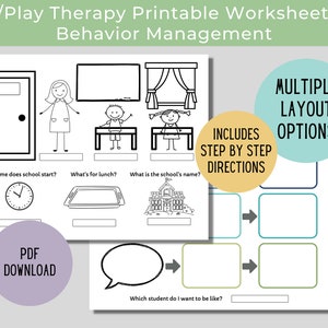 Classroom Role-play Printable, Art Therapy Worksheet, Play Therapy ...