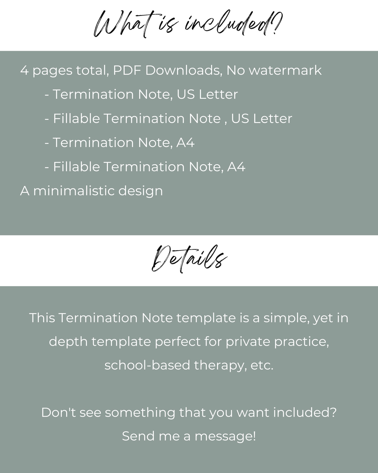 Therapy Termination Note Template, Discharge Note Template, Therapy ...