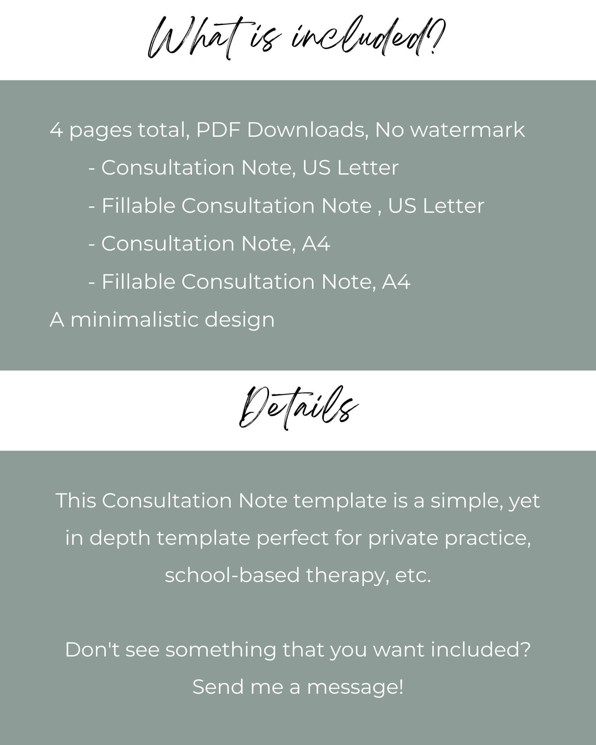 Therapy Consultation Note Template, Therapy Notes, Therapy Tools ...