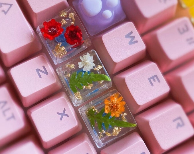 Real Flower Keycaps - Etsy