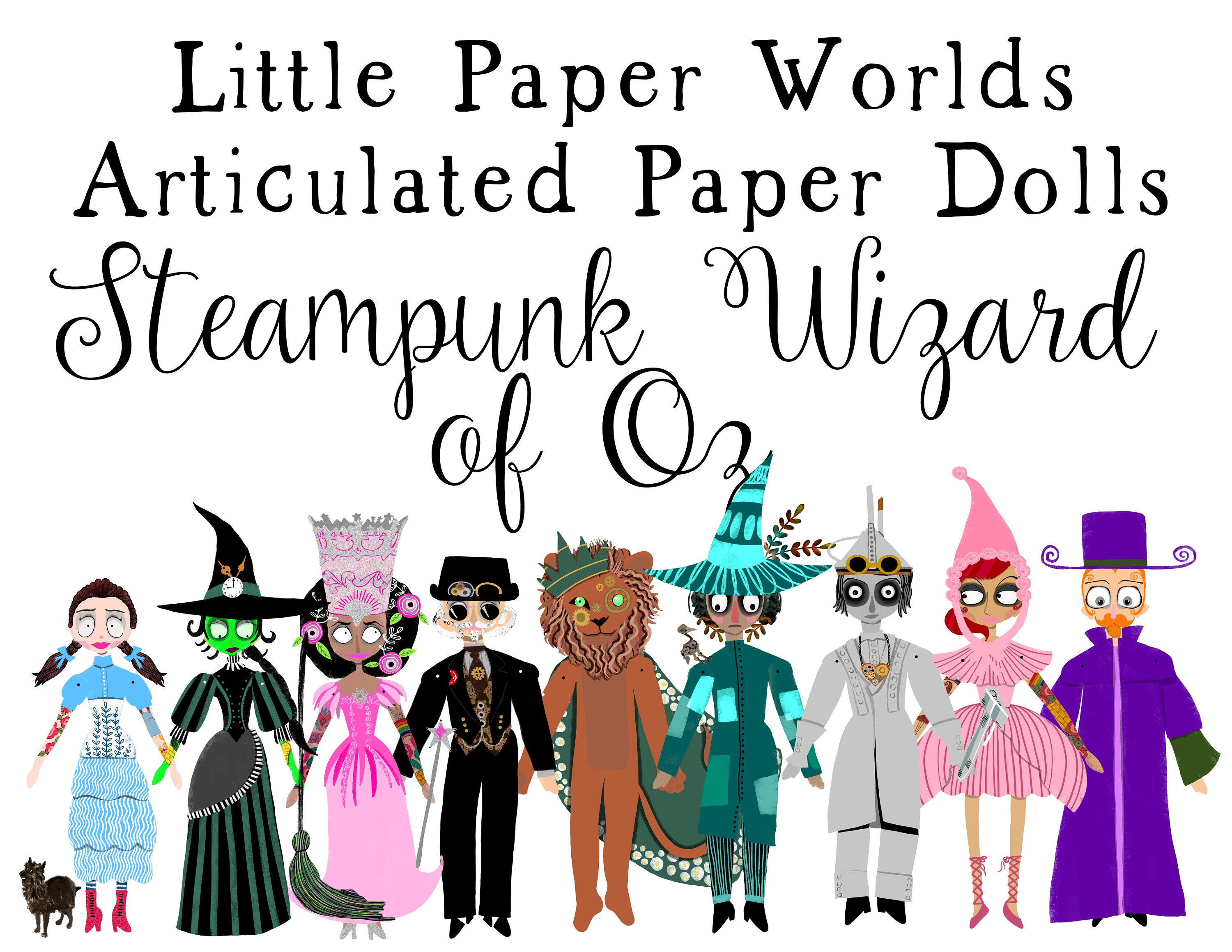 DIY Steampunk Wizard of Oz Articulated Paper Dolls With - Etsy