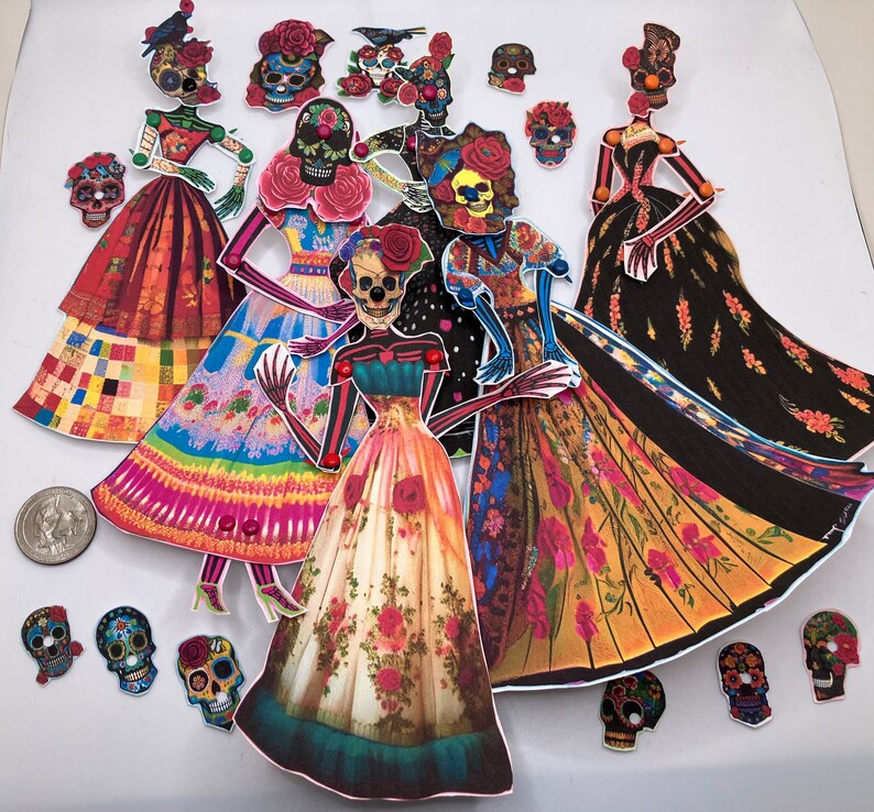 1:12 Scale Mexican Folk Art Style Articulated Paper Art Dolls - Etsy