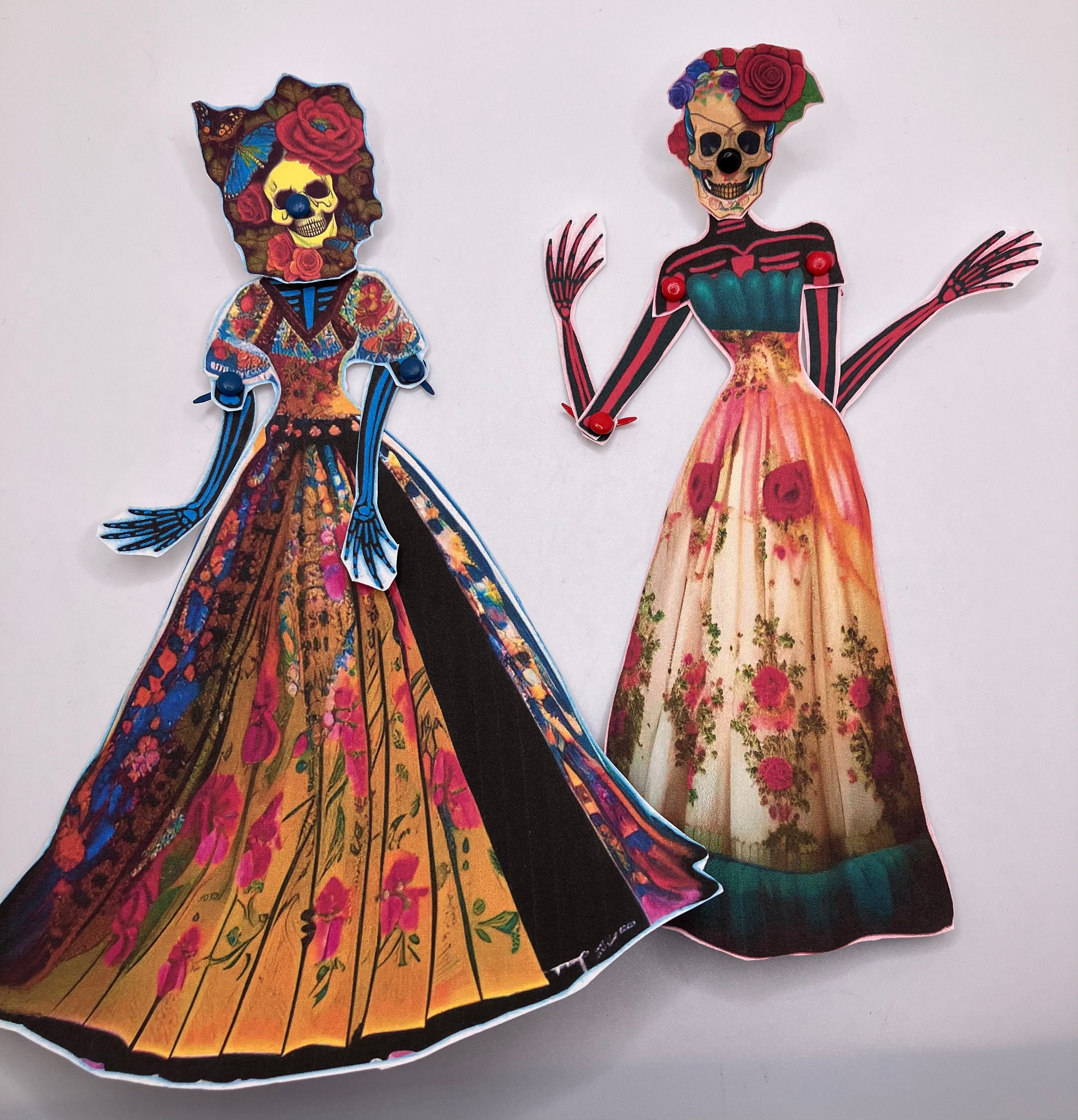 1:12 Scale Mexican Folk Art Style Articulated Paper Art Dolls - Etsy
