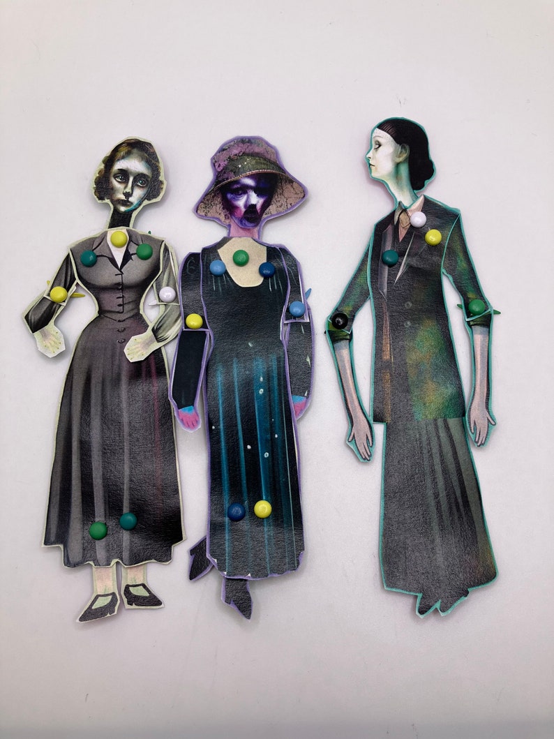 1:12 Scale DIY Radium Girl Articulated Paper Art Dolls - Etsy
