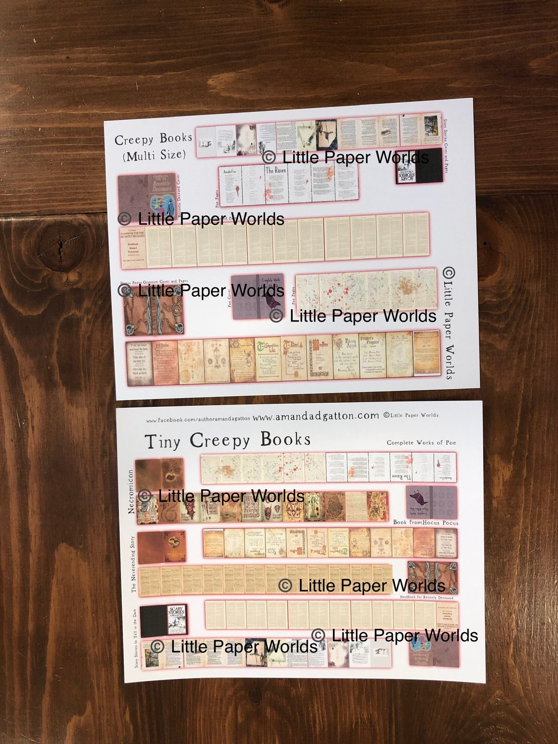Dollhouse Spooky Book Collection Printable for 1:12 Scale - Etsy