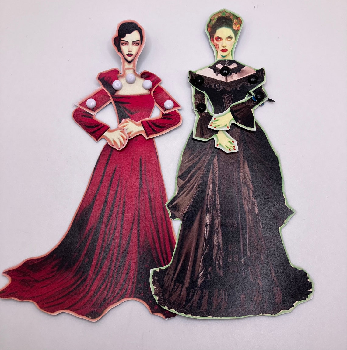 1:12 Scale Articulated Paper Art Dolls Six Beautiful Vampires - Etsy