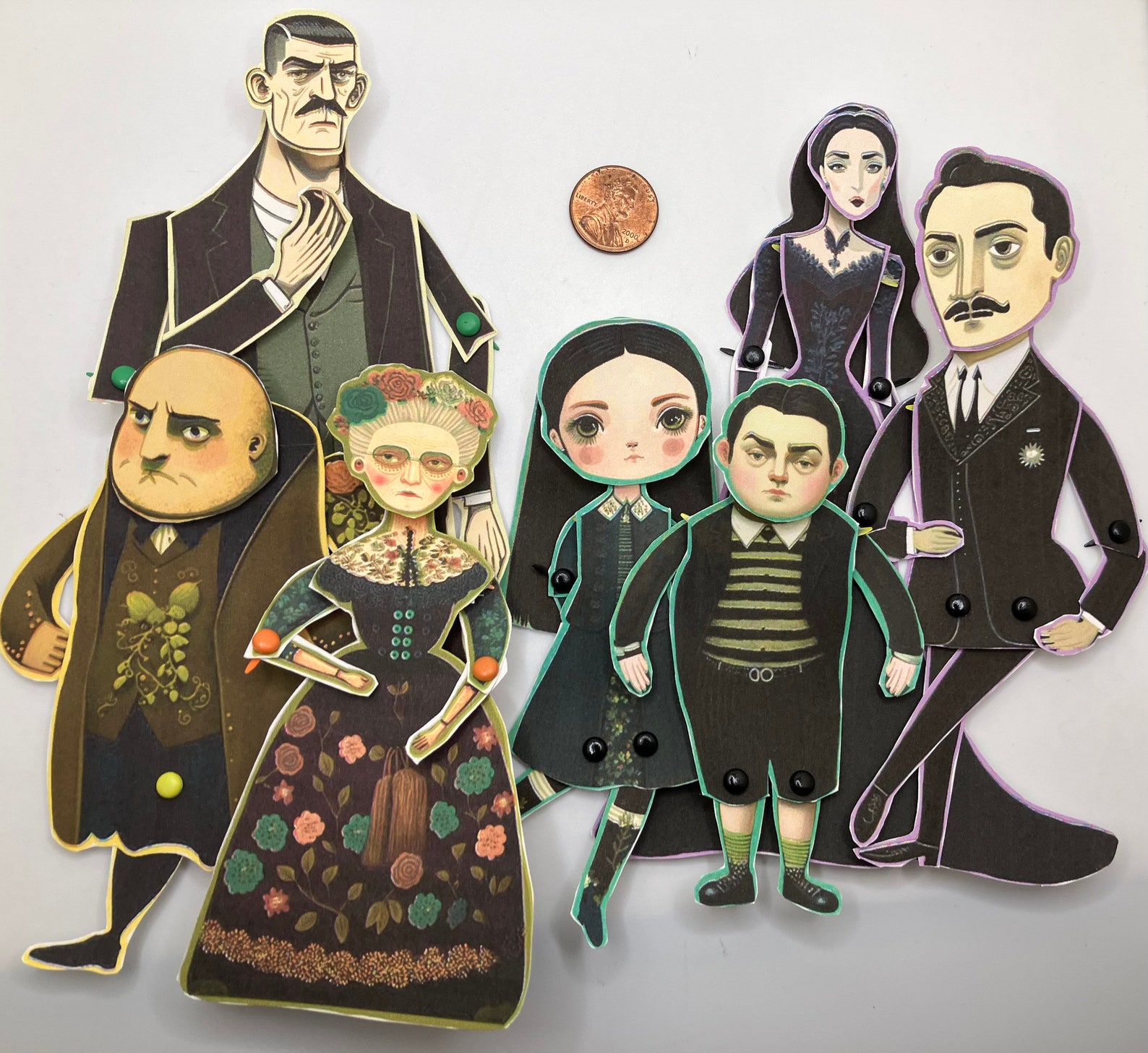 DIY Printable Articulated Addams Family Paper Dolls - Etsy