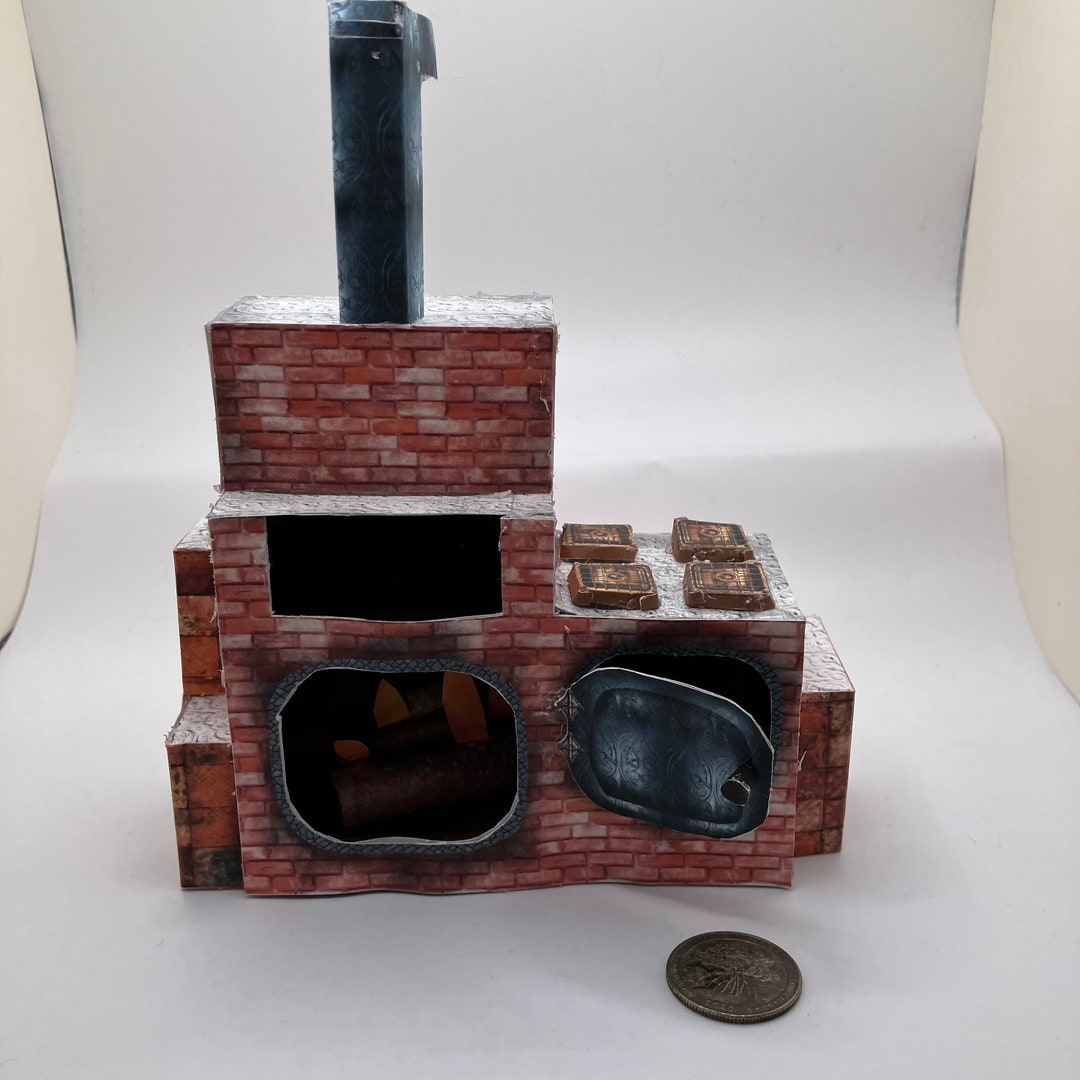 DIY 1:12 Scale Faux Brick Cottage Stove Digital Download for Shabby ...