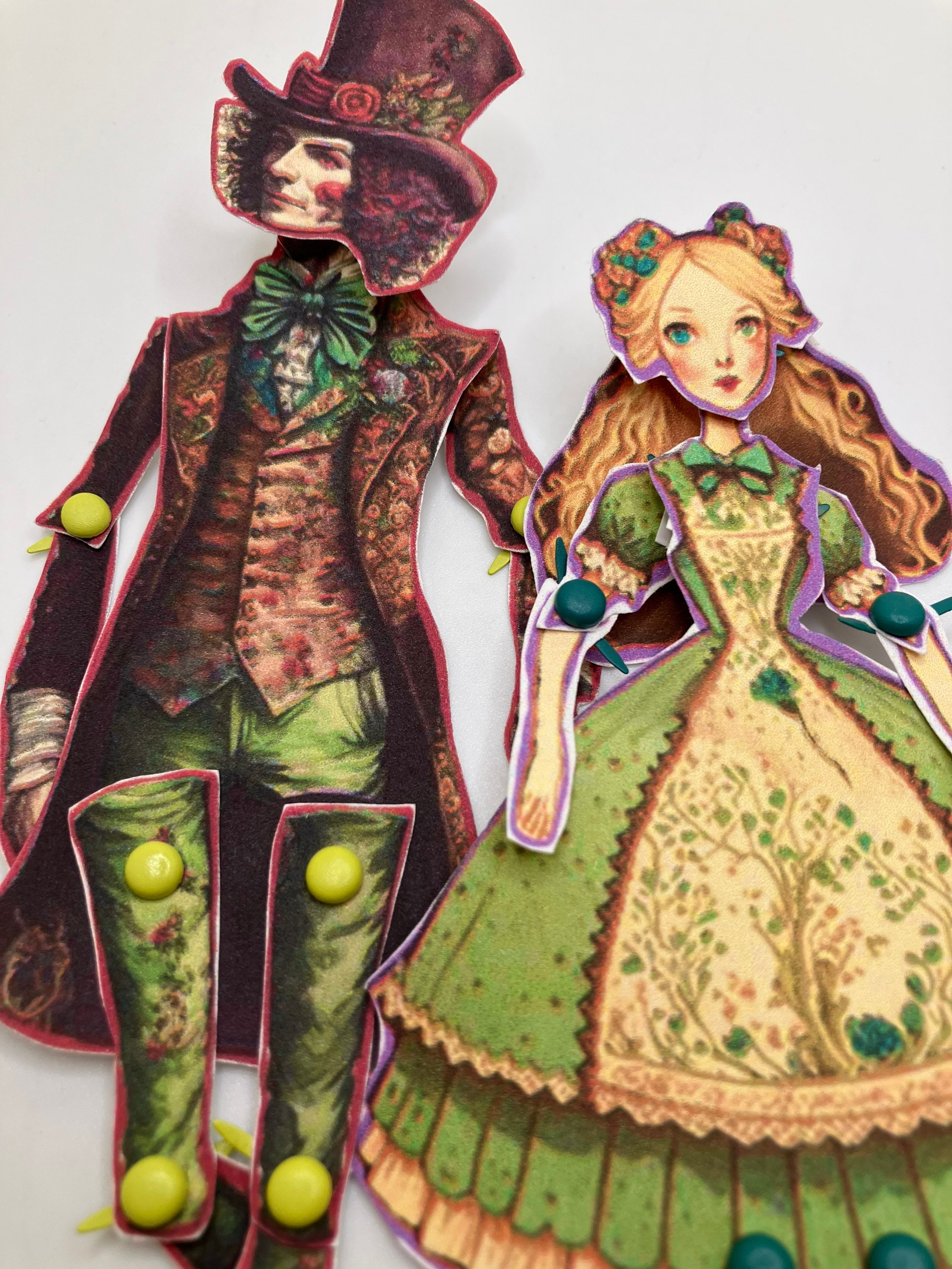 Folky Magical Alice in Wonderland DIY Articulated Paper Dolls - Etsy