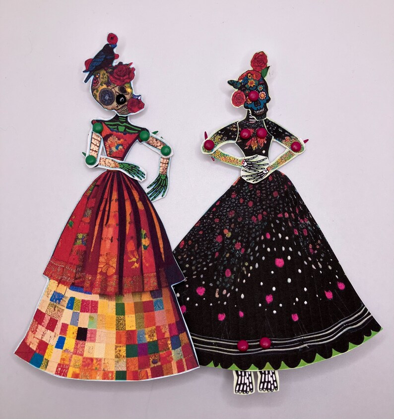 1:12 Scale Mexican Folk Art Style Articulated Paper Art Dolls - Etsy