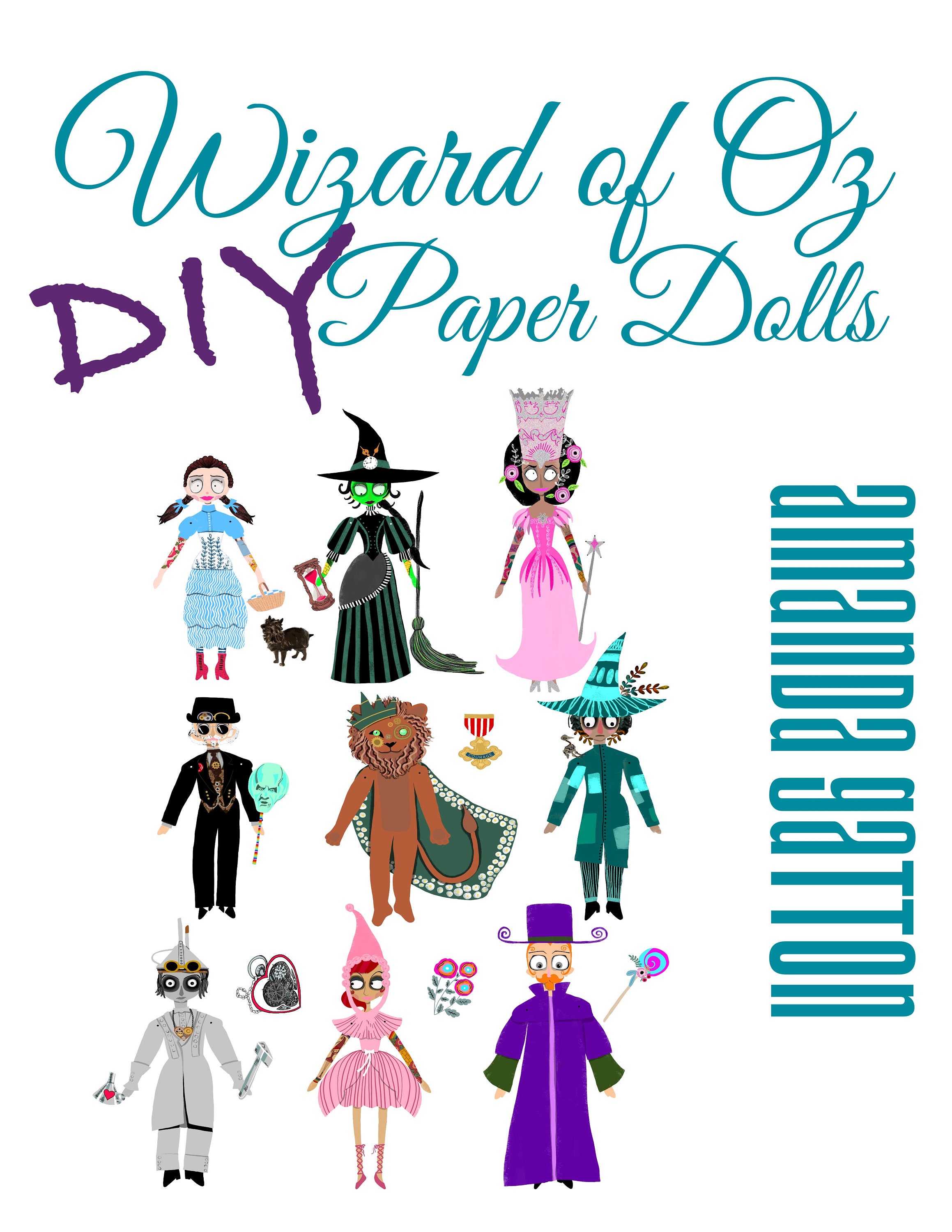 DIY Steampunk Wizard of Oz Articulated Paper Dolls With - Etsy