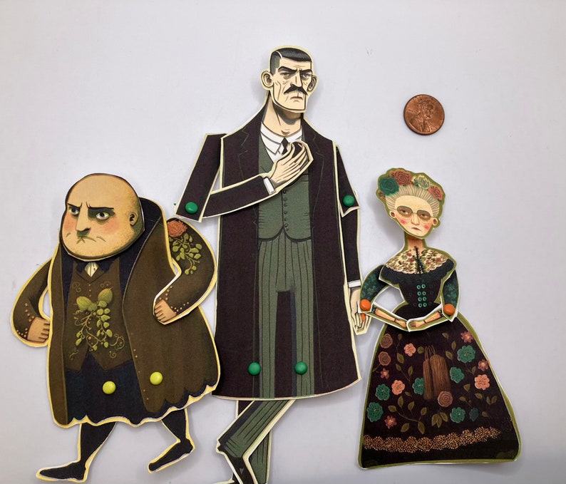 DIY Printable Articulated Addams Family Paper Dolls - Etsy