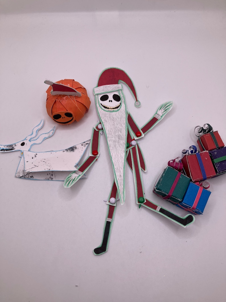 DIY Jack Skellington Santa Printable Paper Craft for 1:12 - Etsy