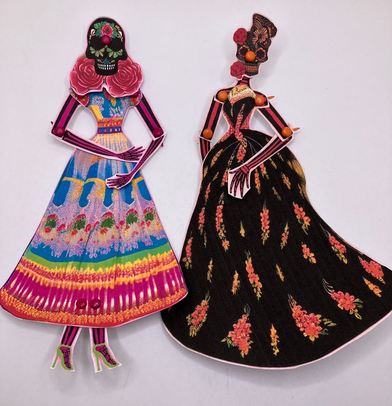 1:12 Scale Mexican Folk Art Style Articulated Paper Art Dolls - Etsy