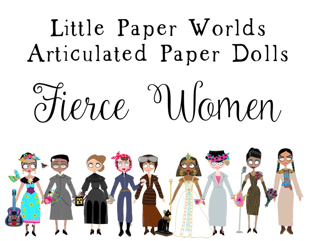 DIY Fierce Iconic Women Articulated Paper Dolls With Interchangeable ...