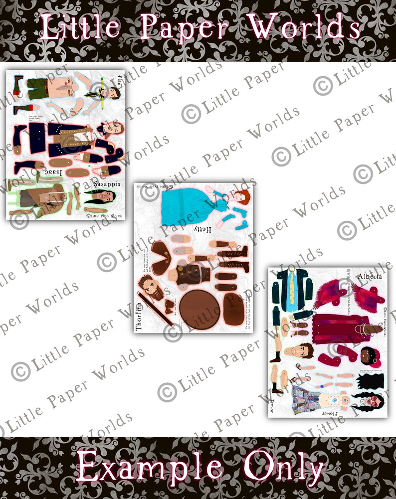 DIY Articulated Paper Doll Ghosts From ghosts 1:12 Scale - Etsy