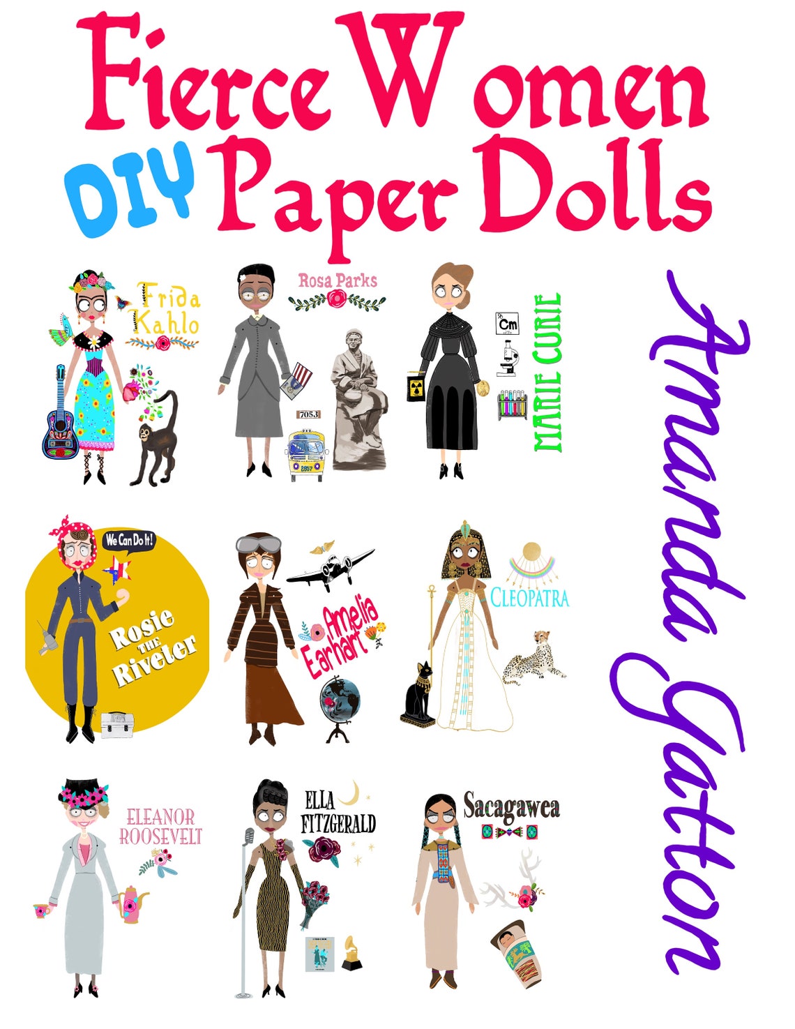 DIY Fierce Iconic Women Articulated Paper Dolls With - Etsy