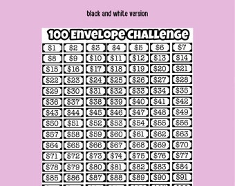 Money Saving Challenge | 100 Envelope Challenge | Digital Download ...
