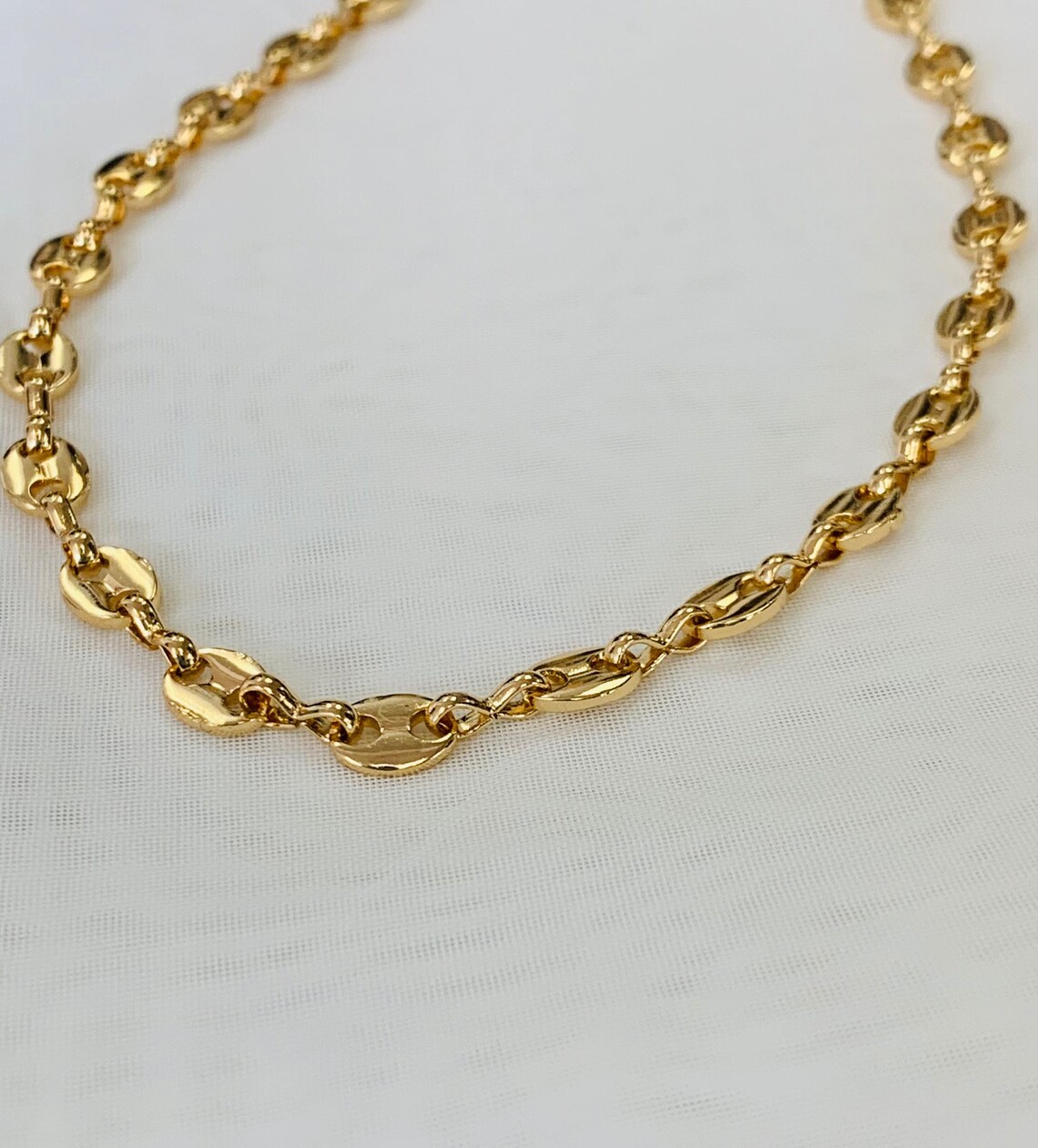 Gucci Style Link Chain Necklace 14K Gold Filled Necklace | Etsy