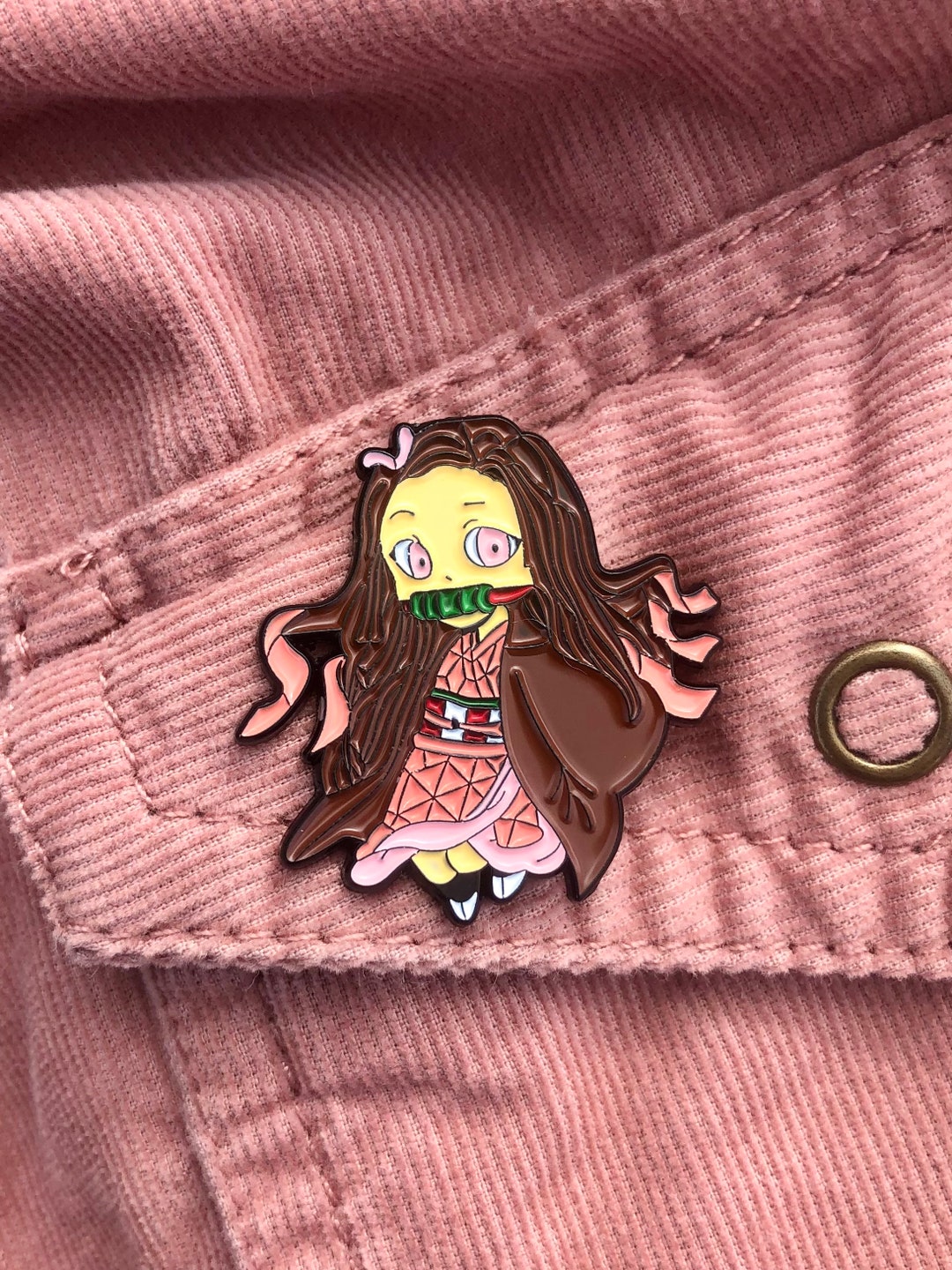 Enamel Pin Badge Demon Slayer Nezuko Fast Uk Postage - Etsy
