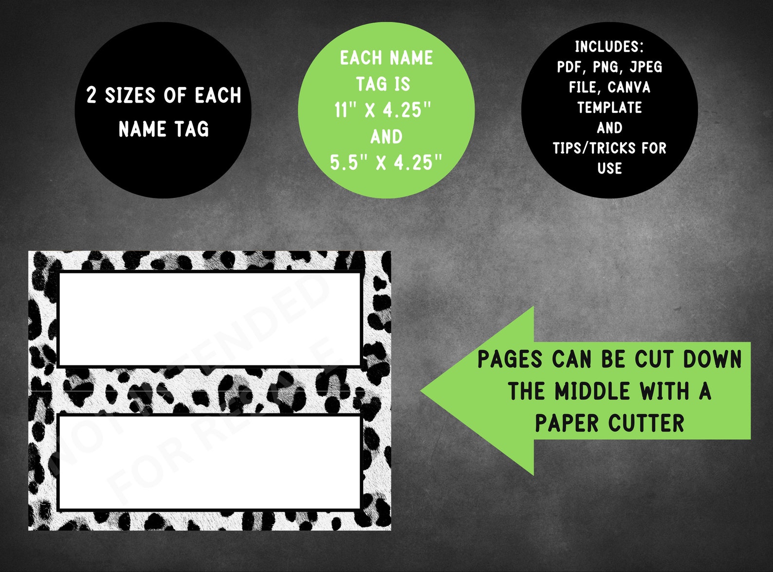 Animal Print Editable Printable Classroom Office Student Desk Name Tags ...