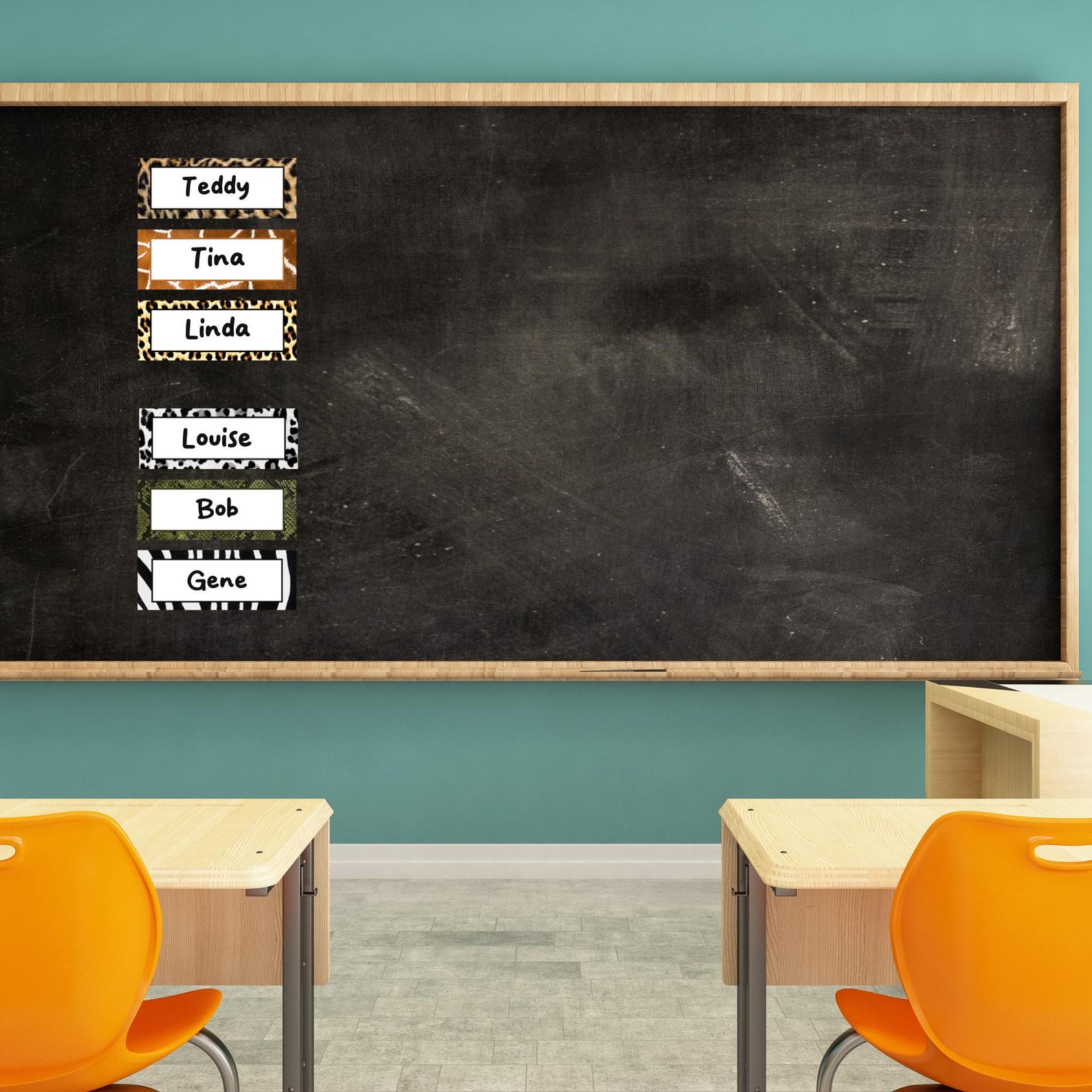 Animal Print Name Tags | Classroom Decor, Editable Safari Theme (PDF ...