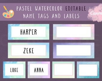 Tie Dye Editable Printable Classroom Student Desk Name Tags Bundle ...