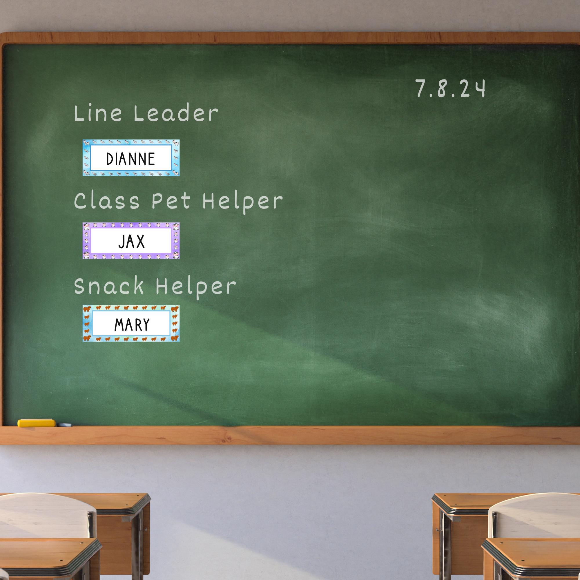 Cows Classroom Name Tag Bundle: Canva Editable Classroom Printable Name ...