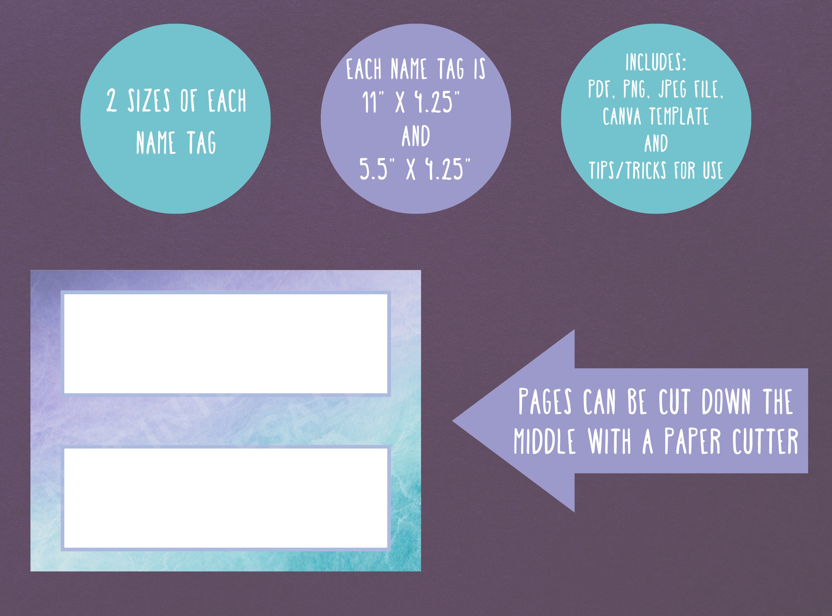 Pastel Watercolor Editable Printable Classroom Student Desk Name Tags ...