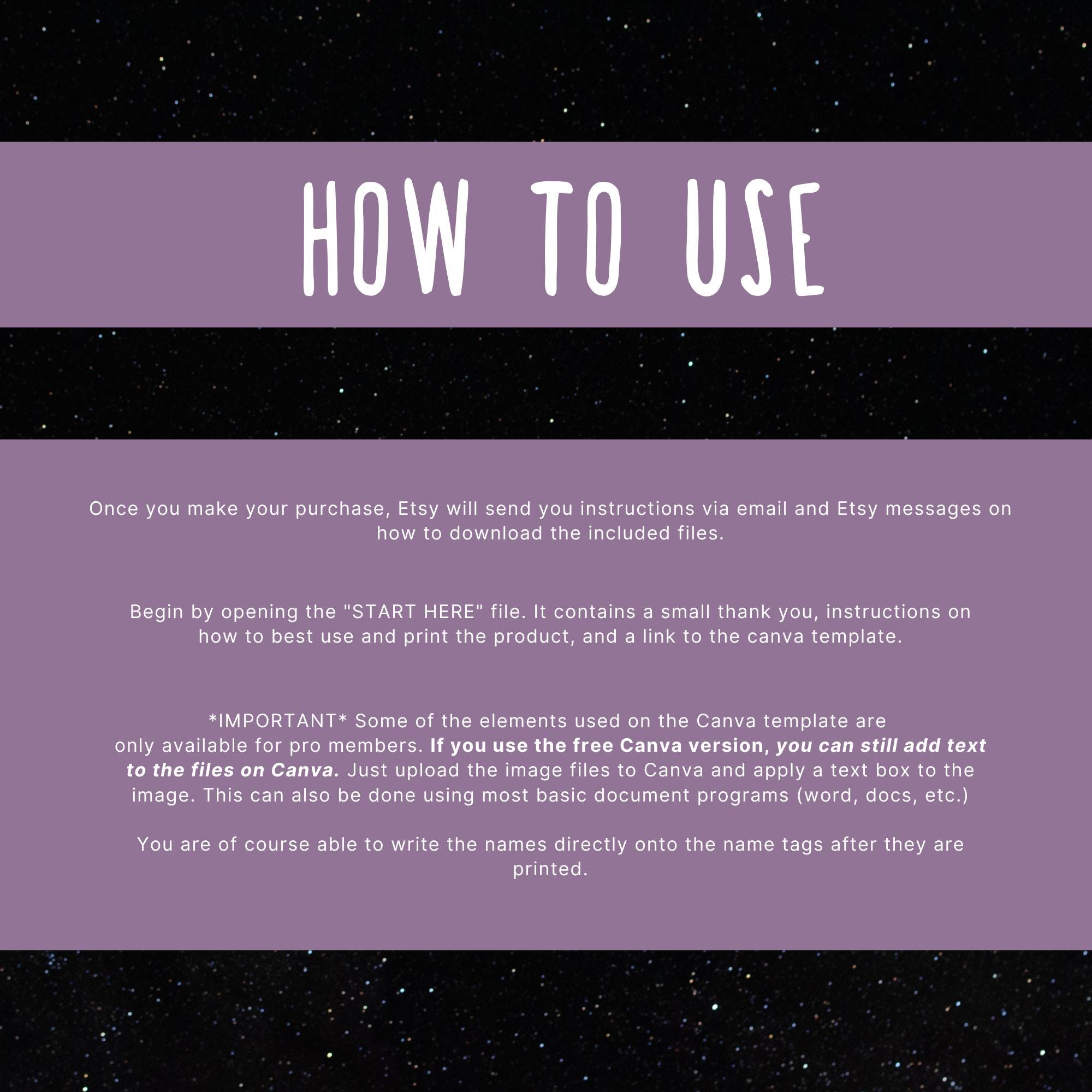 Pastel Watercolor Customizable Name Tags | Images & Canva Template ...