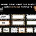 Animal Print Editable Printable Classroom Office Student Desk Name Tags ...
