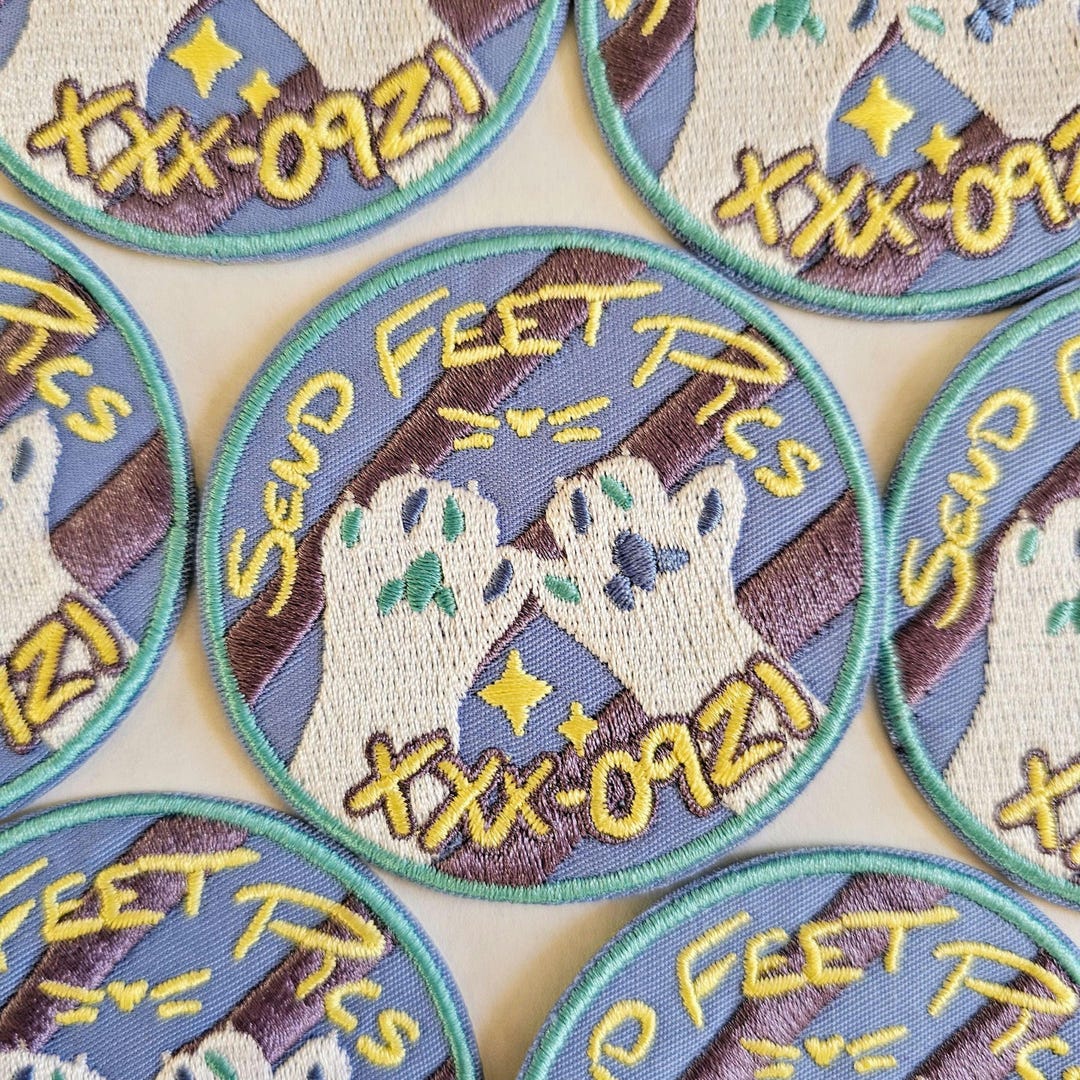 Send Feet Pics Funny Cat Embroidery Patch Iron On - Etsy