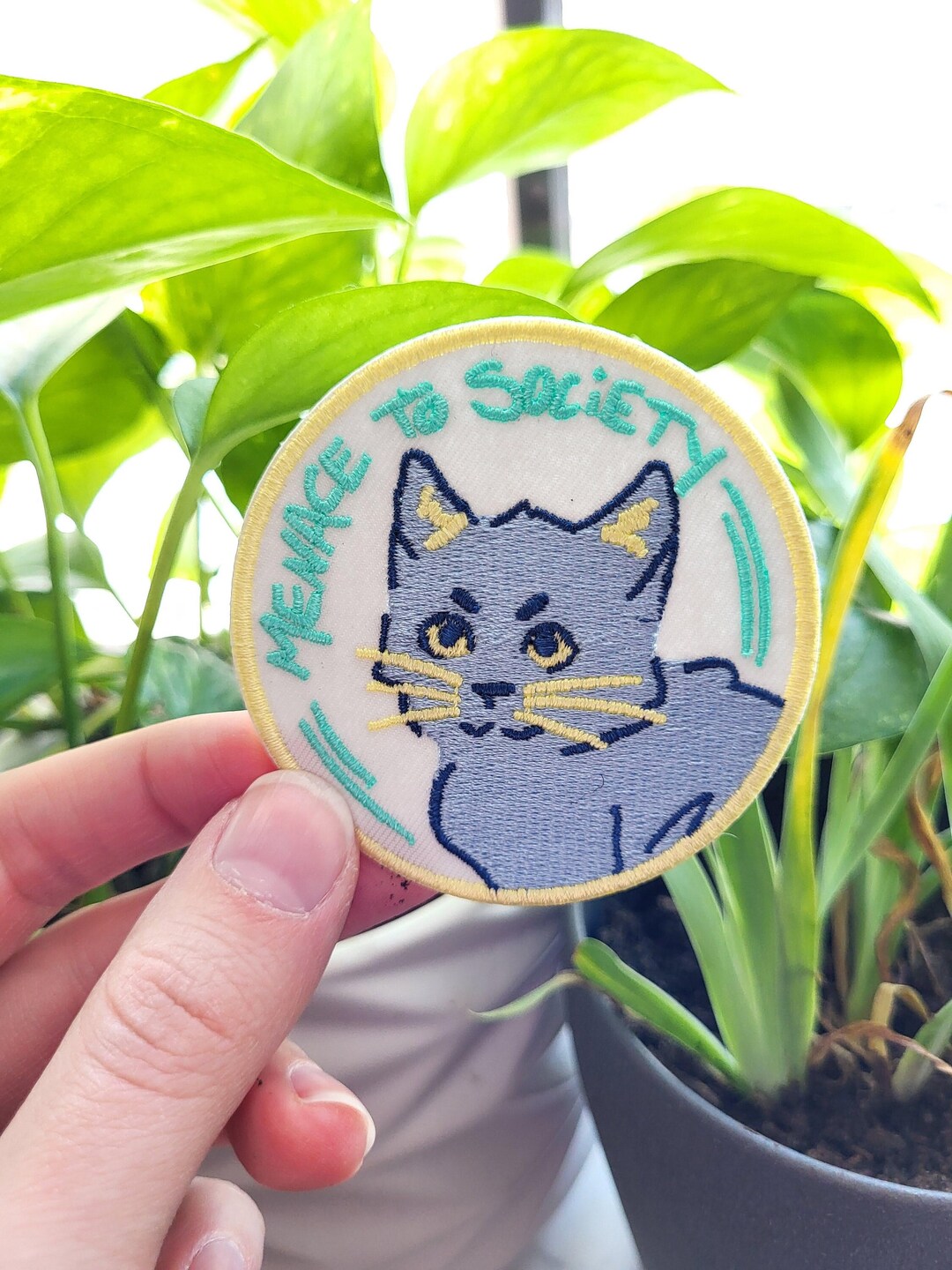 Menace to Society Mischief Series Cat Embroidery Patch - Etsy