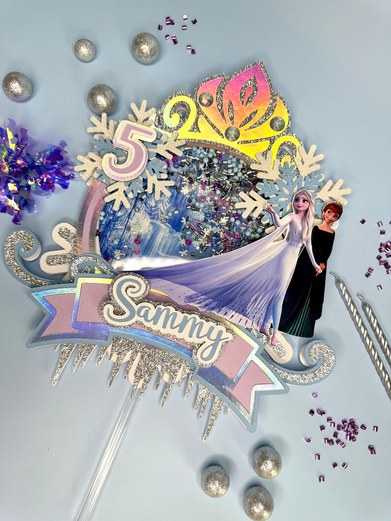 Frozen Inspired Shaker Cake Topper Frozen 2 Frozen Birthay - Etsy