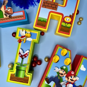 Super Mario Inspired | Super Mario 3D Letters | Super Mario Birthday ...