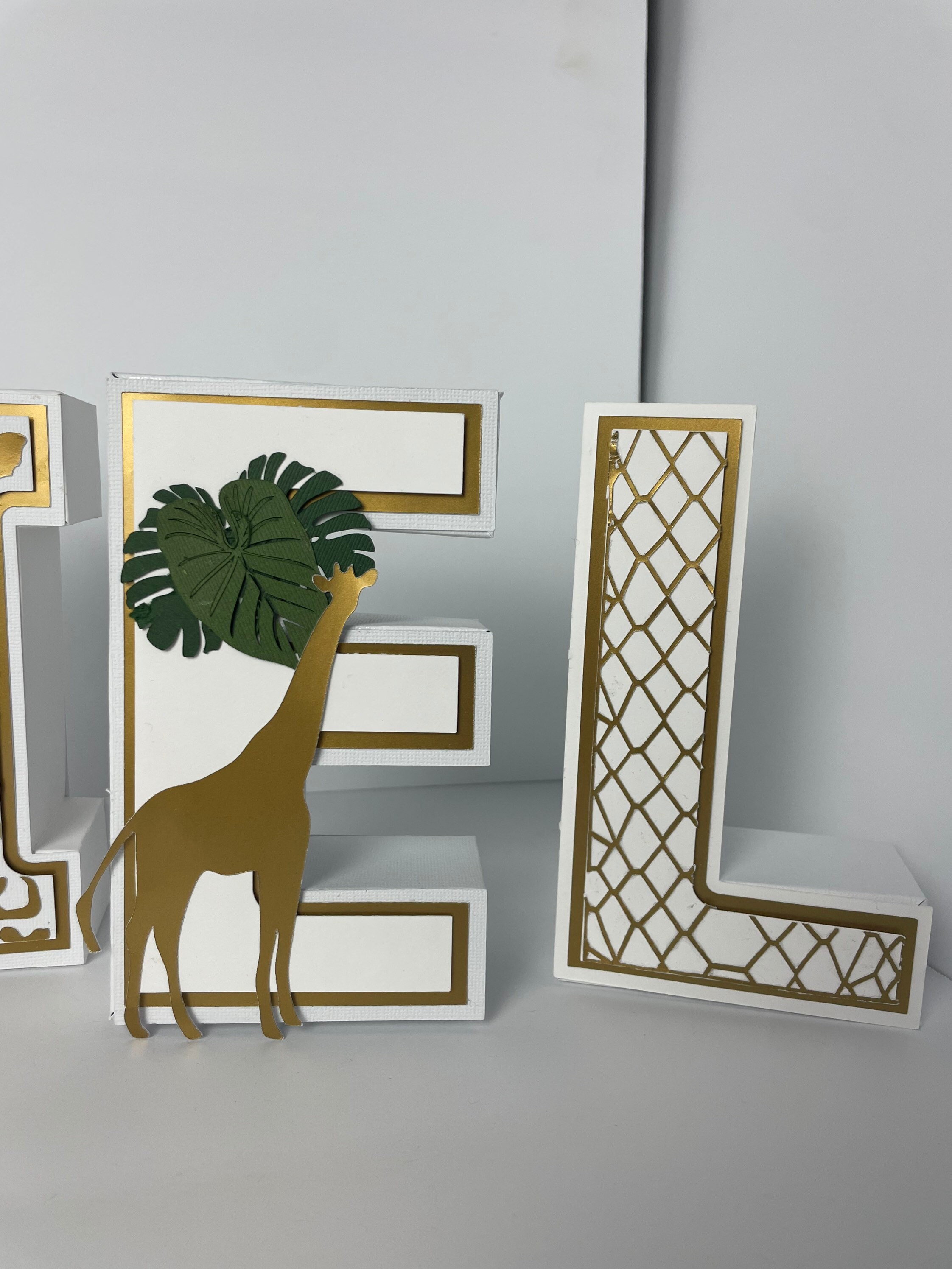 Safari Jungle Wild One Custom 3D Letters - Etsy