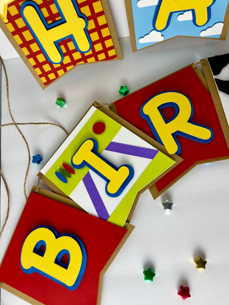 Toy Story Inspired Birthday Banner Toy Story Birthday Party - Etsy