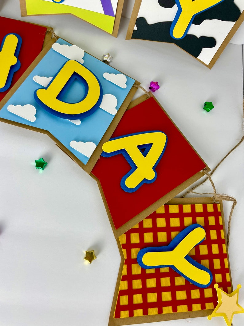 Toy Story Inspired Birthday Banner Toy Story Birthday Party - Etsy