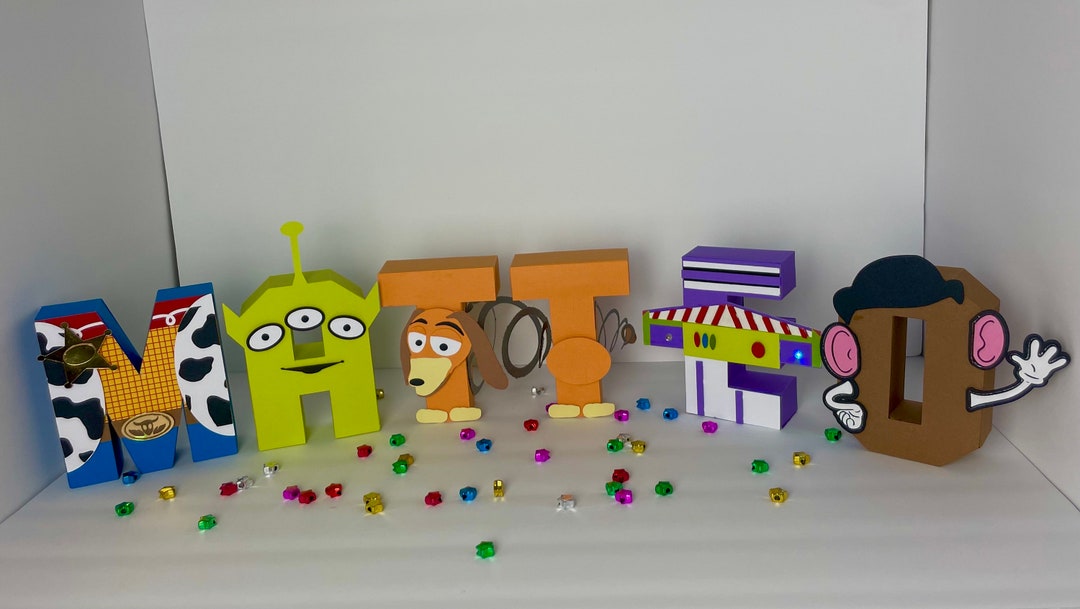 Toy Story Inspired 3D Letters Toy Story Birthday Party Toy - Etsy