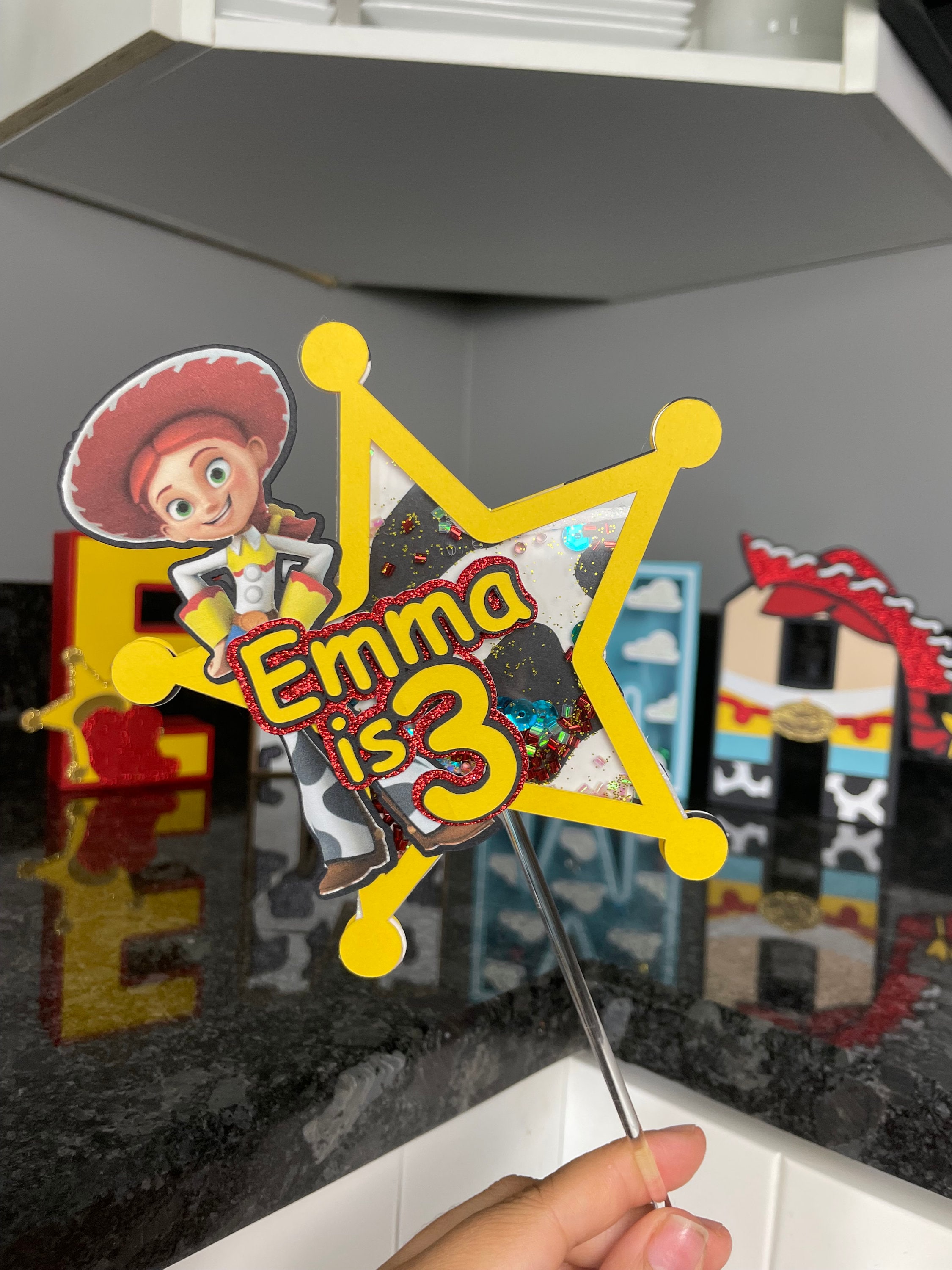 Jessie Toy Story Inspired Shaker Cake Topper | Etsy