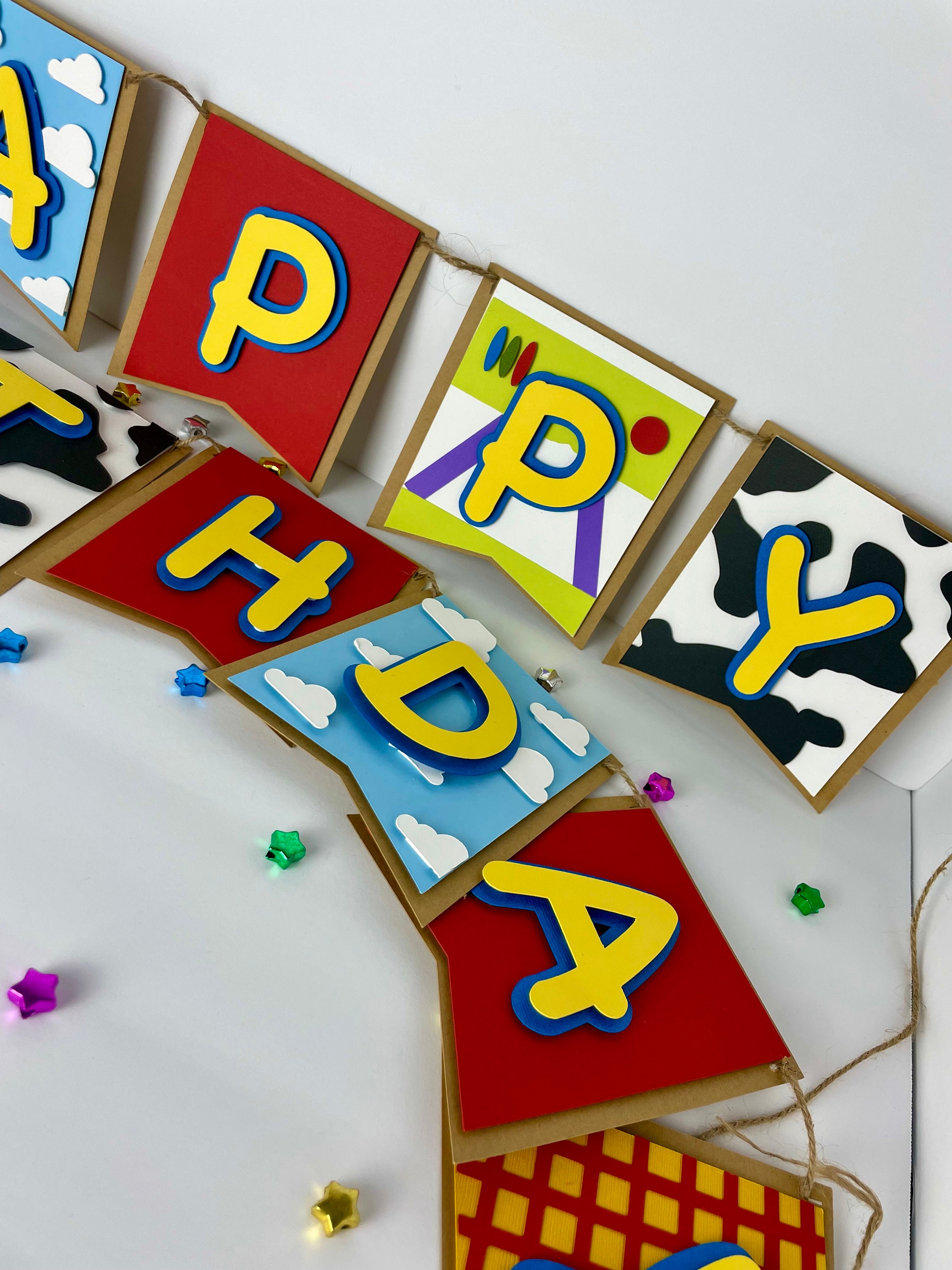 Toy Story Inspired Birthday Banner Toy Story Birthday Party - Etsy