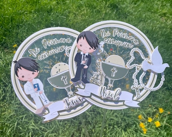 God Bless Cake Topper / My First Communion Cake Topper / Mi Primera ...