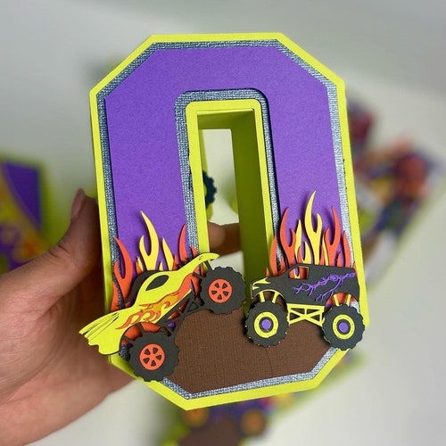 Monster Jam Inspired 3D Letters Monster Truck Party Decor - Etsy