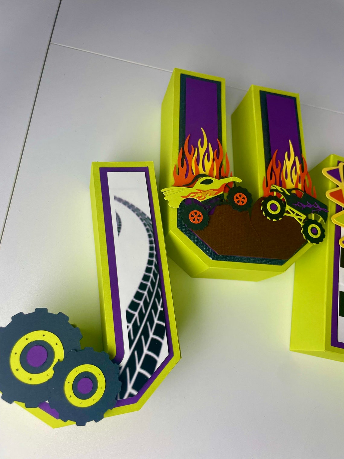 Monster Jam Inspired 3D Letters Monster Truck Party Decor - Etsy