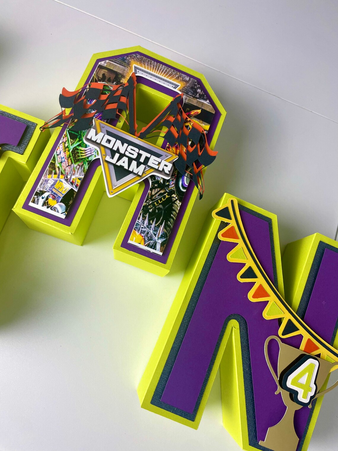 Monster Jam Inspired 3D Letters Monster Truck Party Decor - Etsy