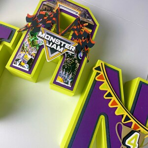 Monster Jam Inspired 3D Letters | Monster Truck Party Decor - Etsy