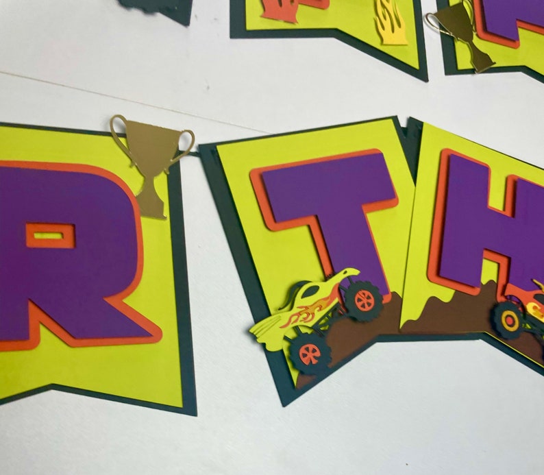 Monster Jam Inspired 3D Letters Monster Truck Party Decor - Etsy